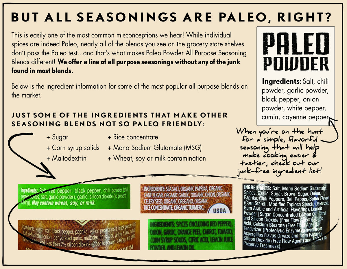 But All Seasonings are Paleo, Right? – Paleo Powder Foods